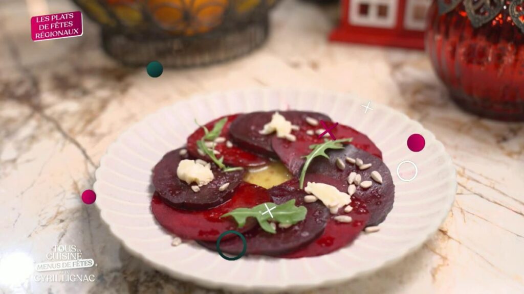 Tous en cuisine avec Cyril Lignac : recette de carpaccio de betterave ...