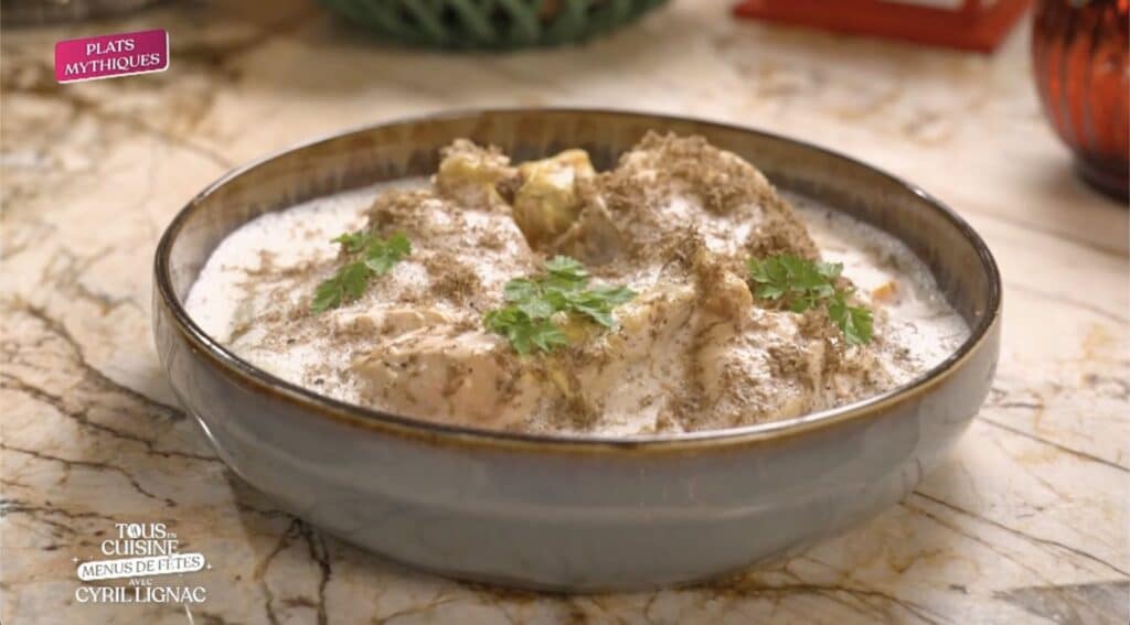 La recette de volaille sauce suprême de Cyril Lignac (Tous en cuisine)