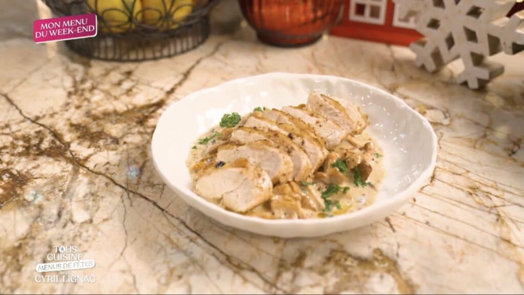 La recette de suprêmes de volaille de Loué, crème à la moutarde de ...